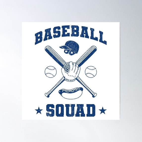 Baseball Squad Poster Wall Art Bedroom Wall Art Home Decor Office Wall ...