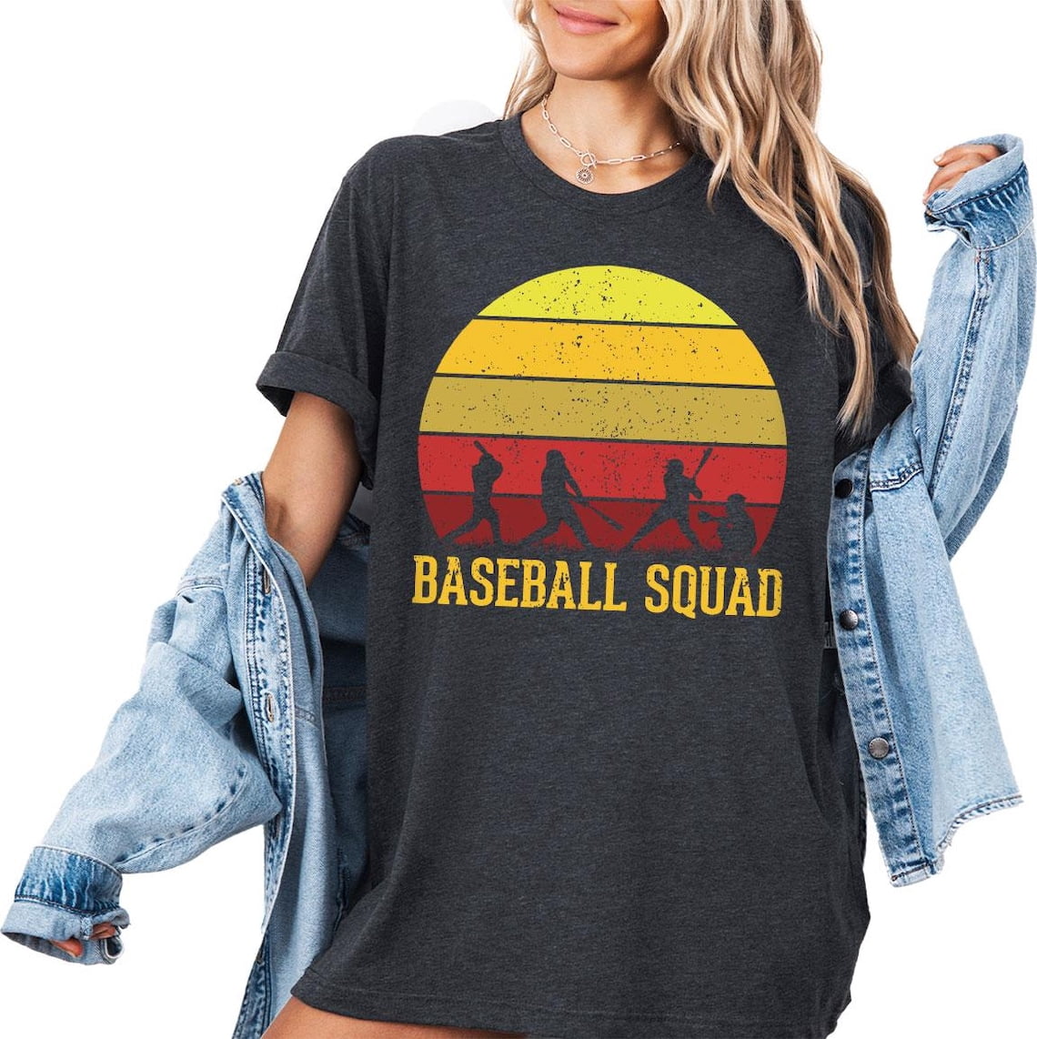 Baseball Squad Vintage Sunset Shirt, Baseball Team Shirt, Batter ...