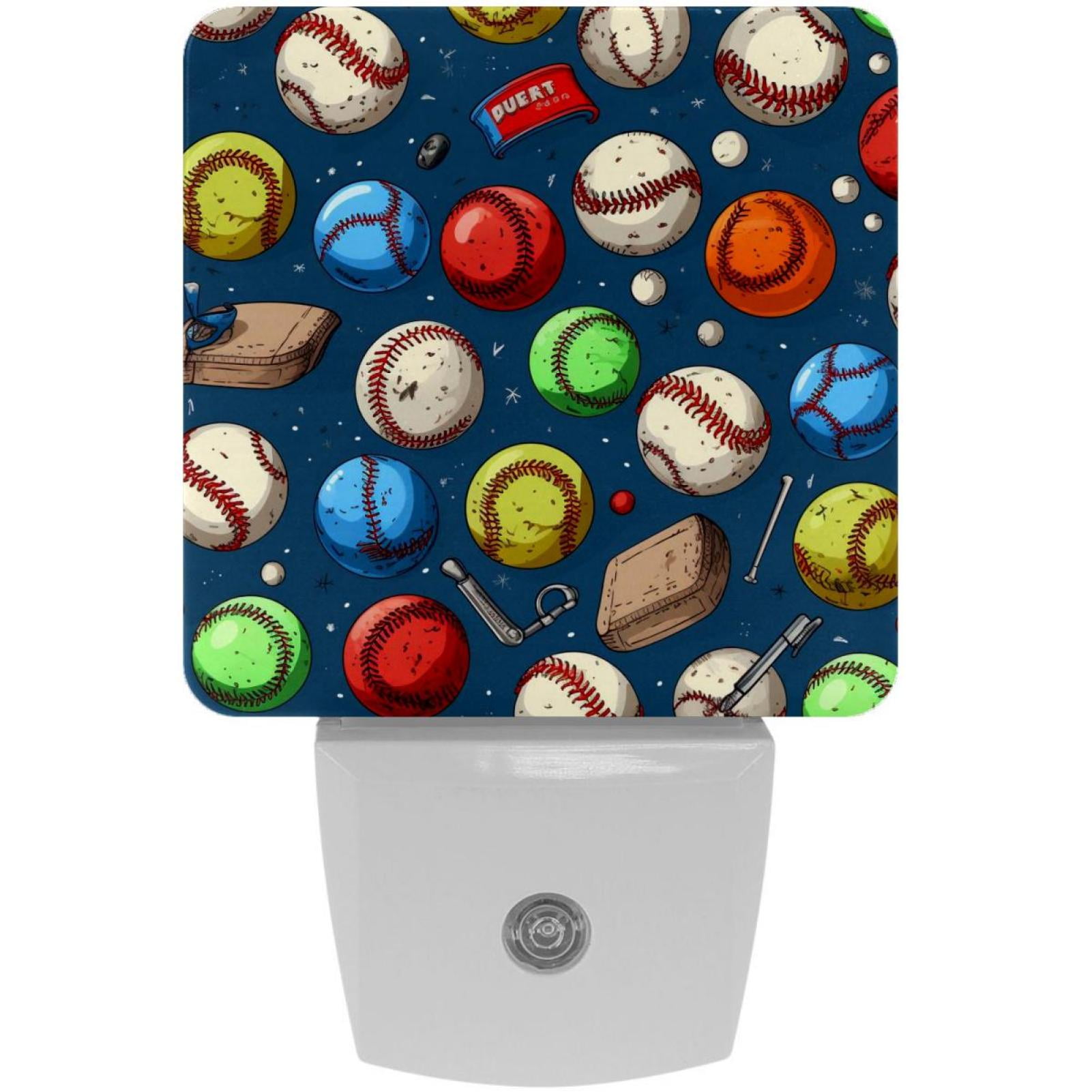 Baseball Square LED Night Lights - Small, Portable Lighting for Any ...