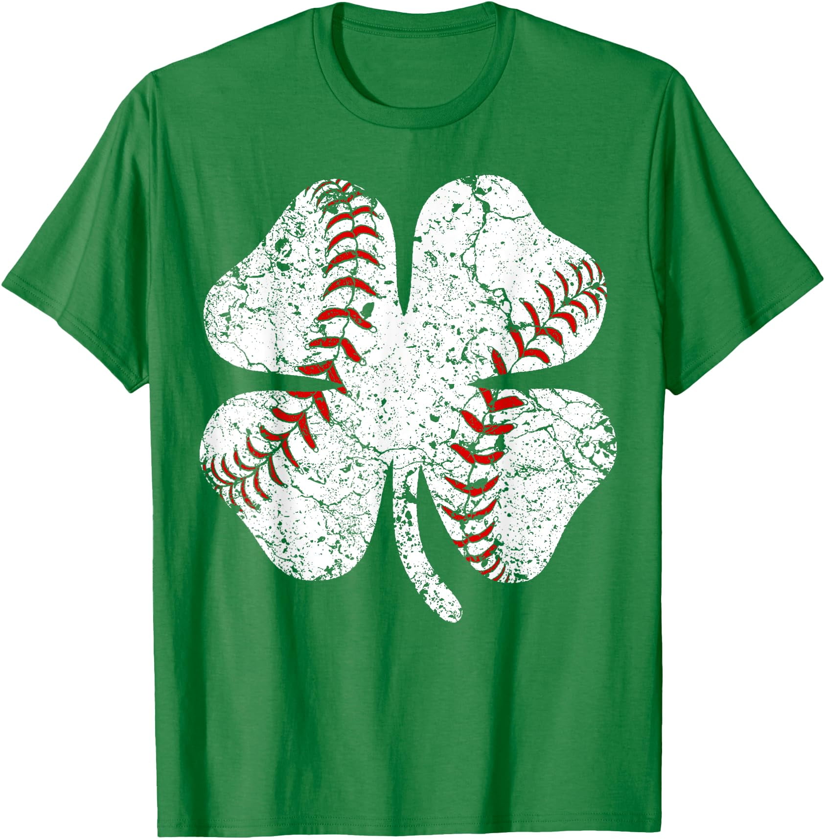 Baseball St Patricks Day Boys Girls Men Women Shamrock Green T-Shirt,Red Color,Size S - Walmart.com