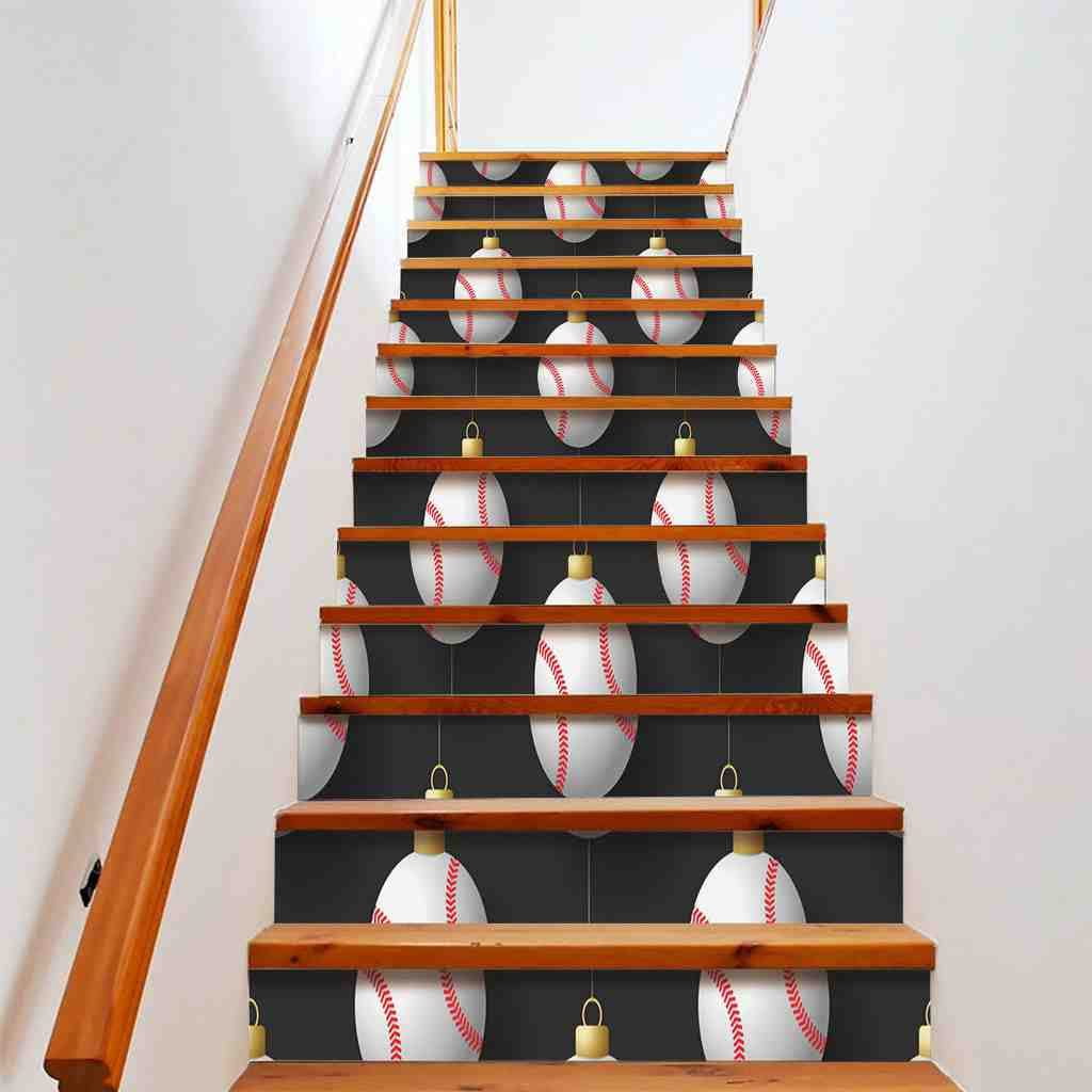 Baseball Stair Stickers Ball Sport Game Staircase Murals Bats and Ball ...