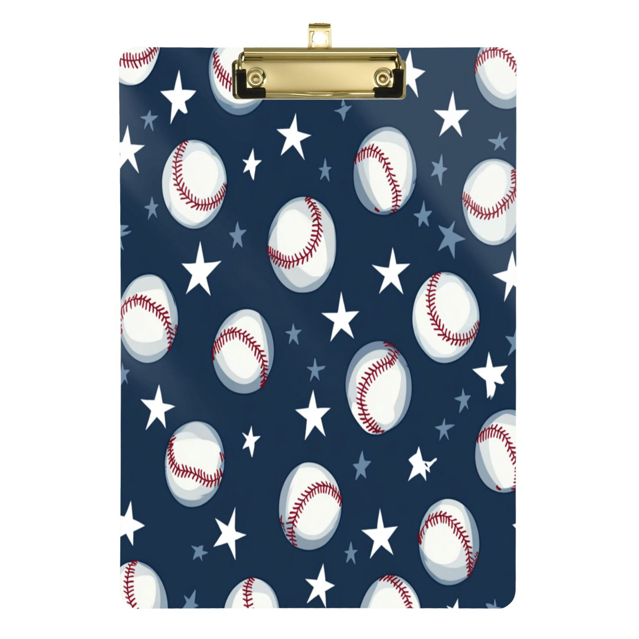 Baseball Stars Pattern Acrylic Clipboards A4 Standard Size Clipboard 12 ...