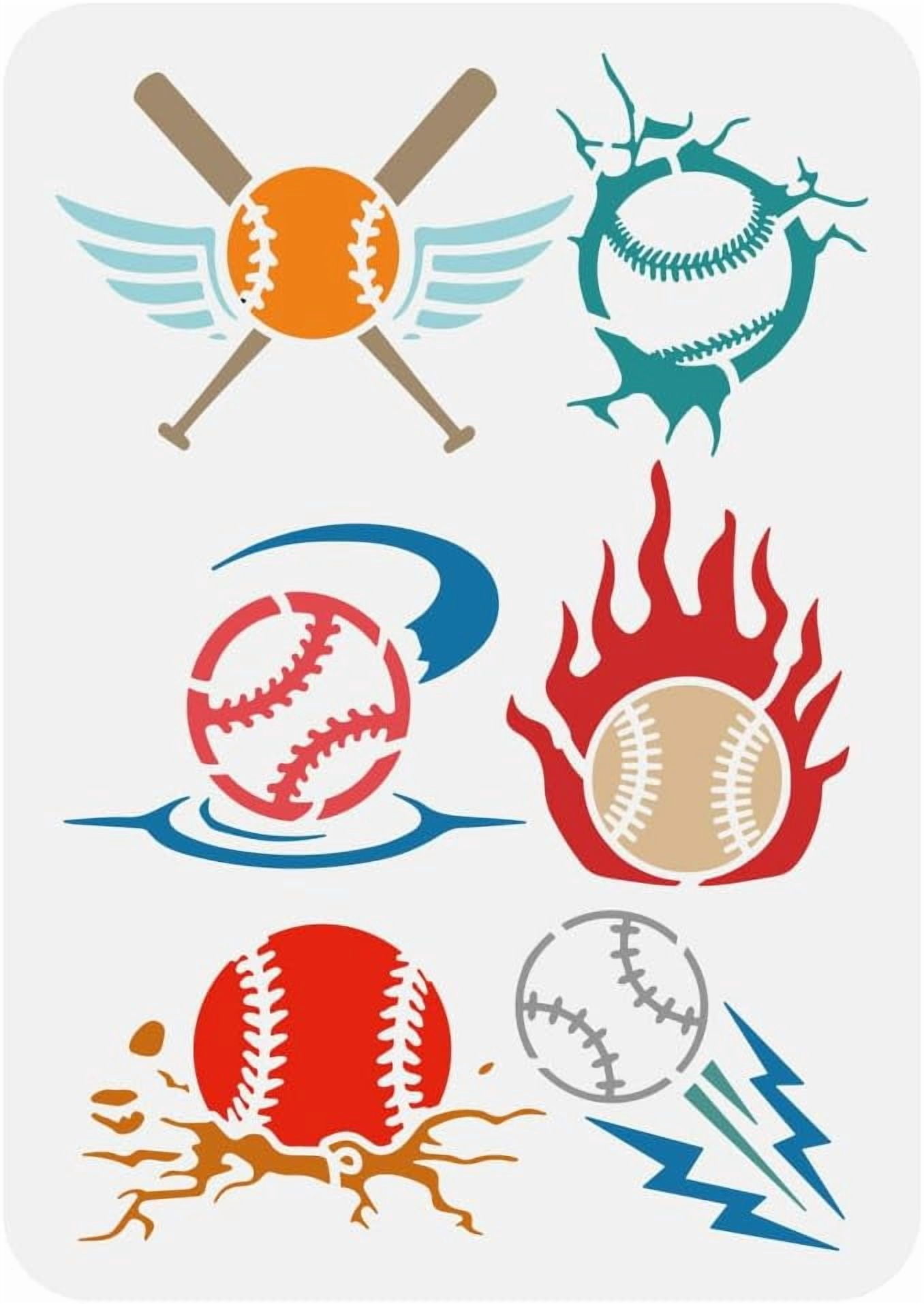 Baseball Stencil 8.3x11.7