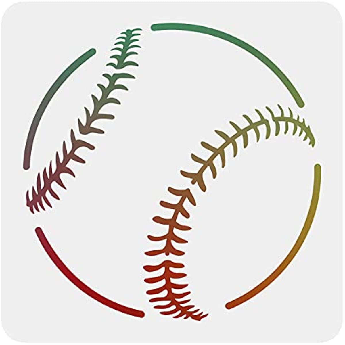 Baseball Stencil Large Ball Sports Stencil Reusable Stencil Template Plastic Ball Painting ...