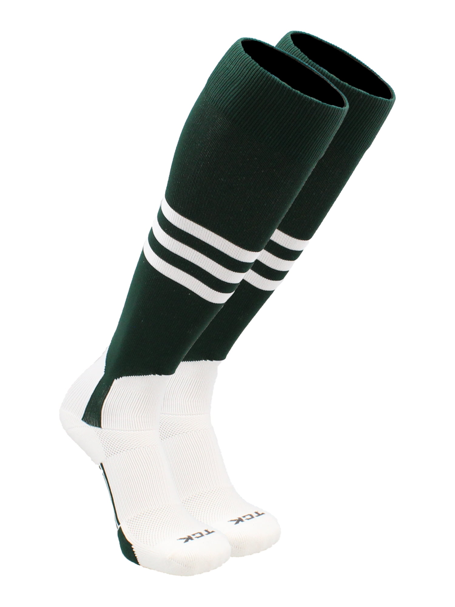 Baseball Stirrup Socks Pattern B (Dark Green/White, Small) - Dark Green ...