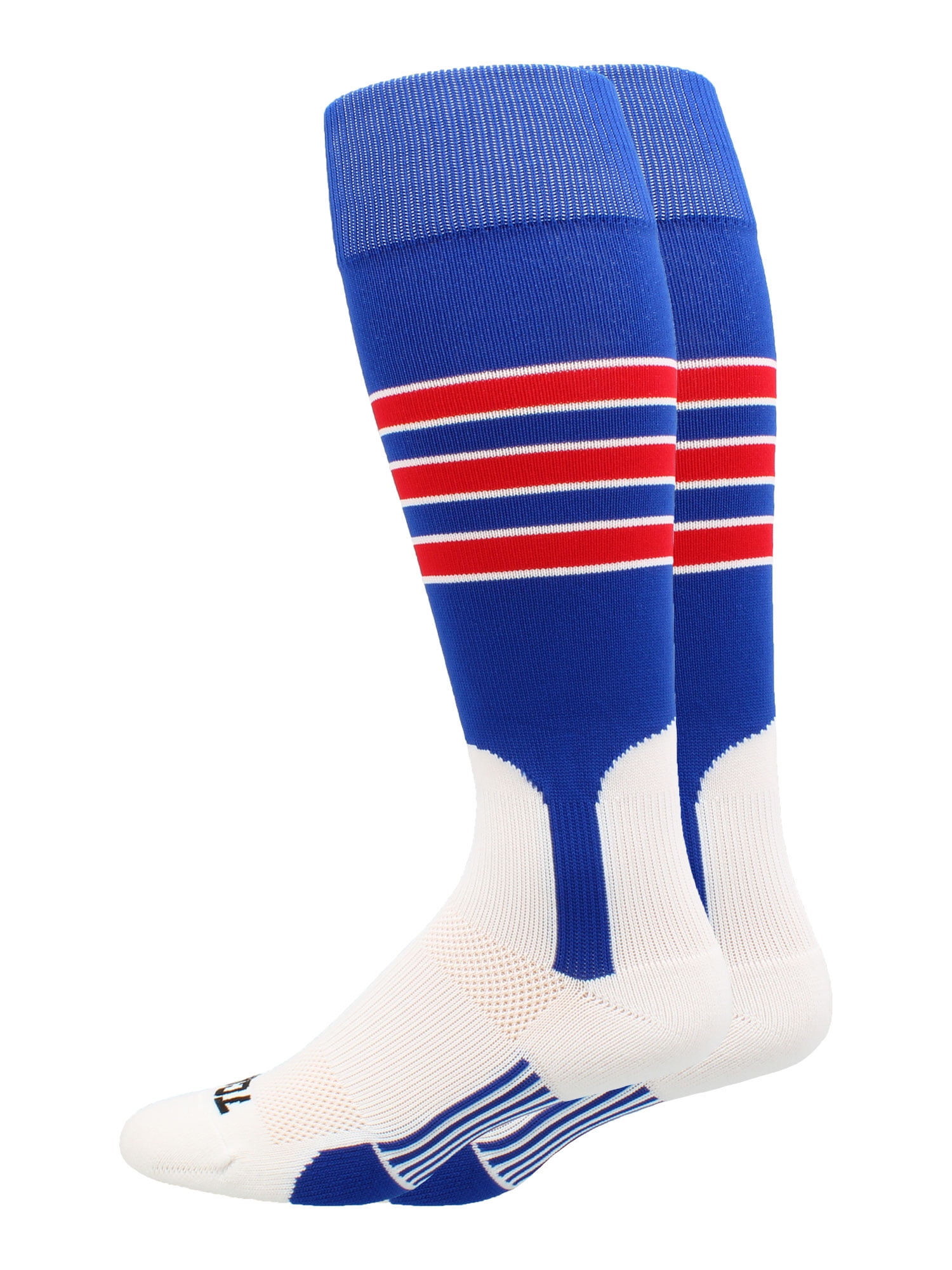 Baseball Stirrup Socks Pattern D (Royal/White/Scarlet, Medium ...
