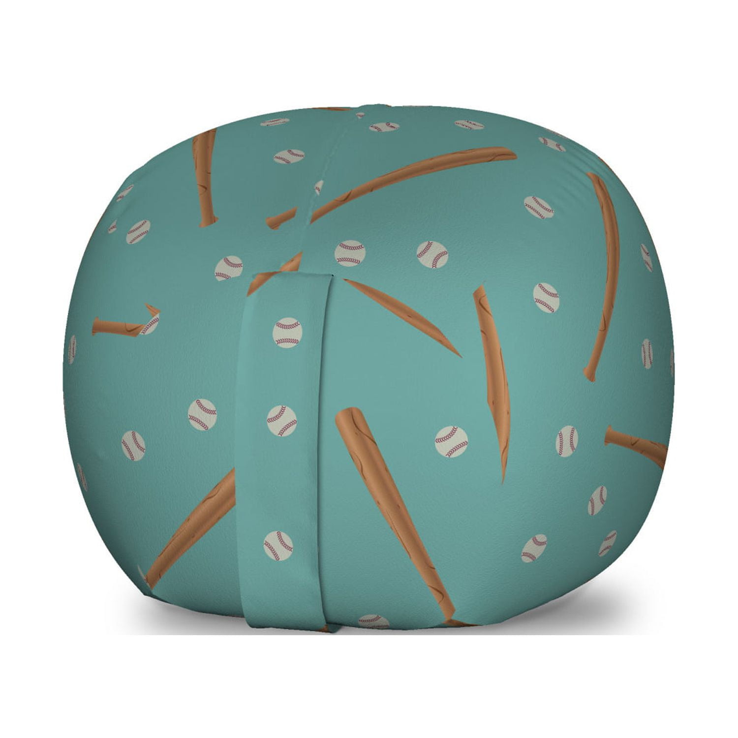 Baseball Storage Toy Bag Chair, American Sports Themed Bats and Balls ...