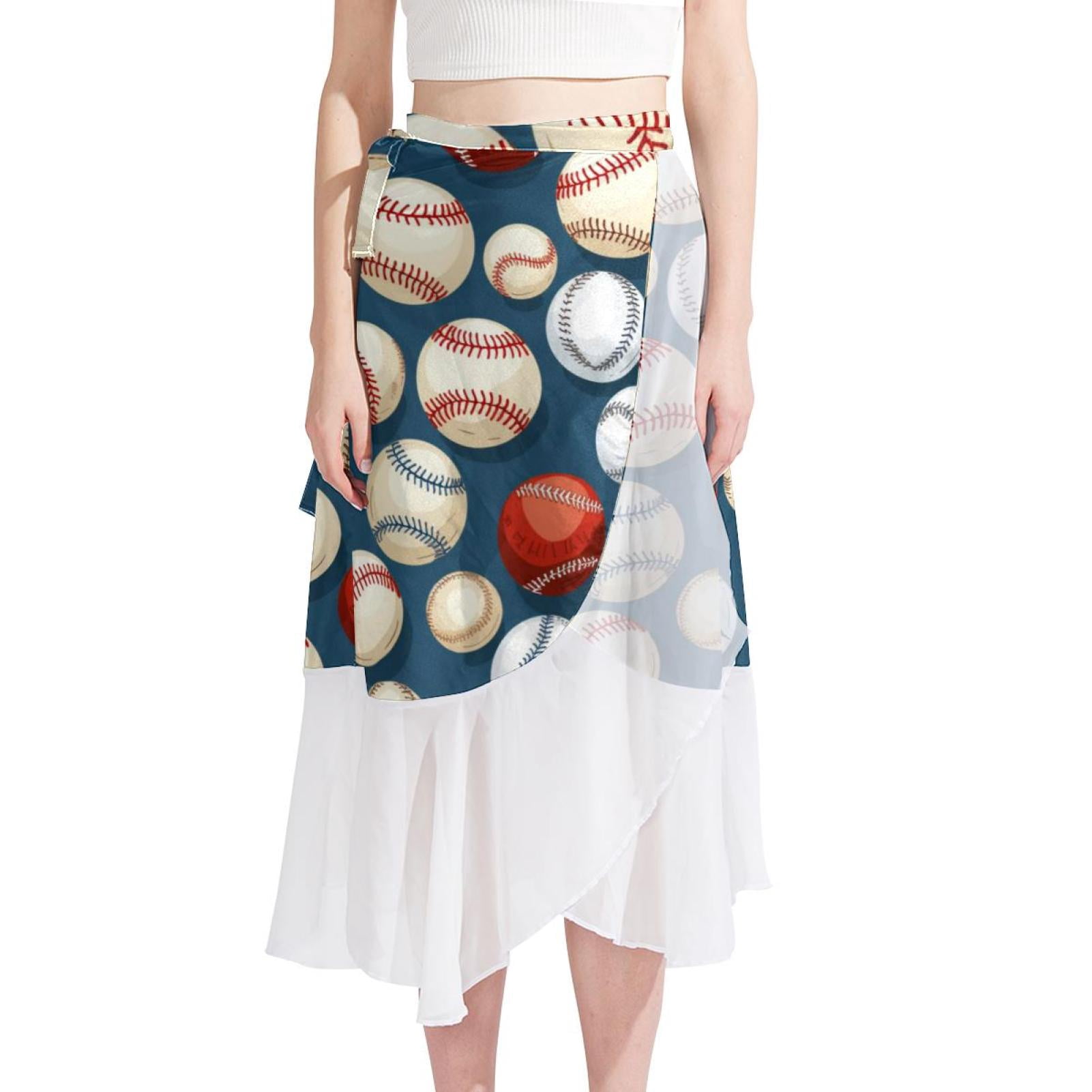 Baseball Stunning Chiffon Beach Skirt for Women - Beach Skirts for ...