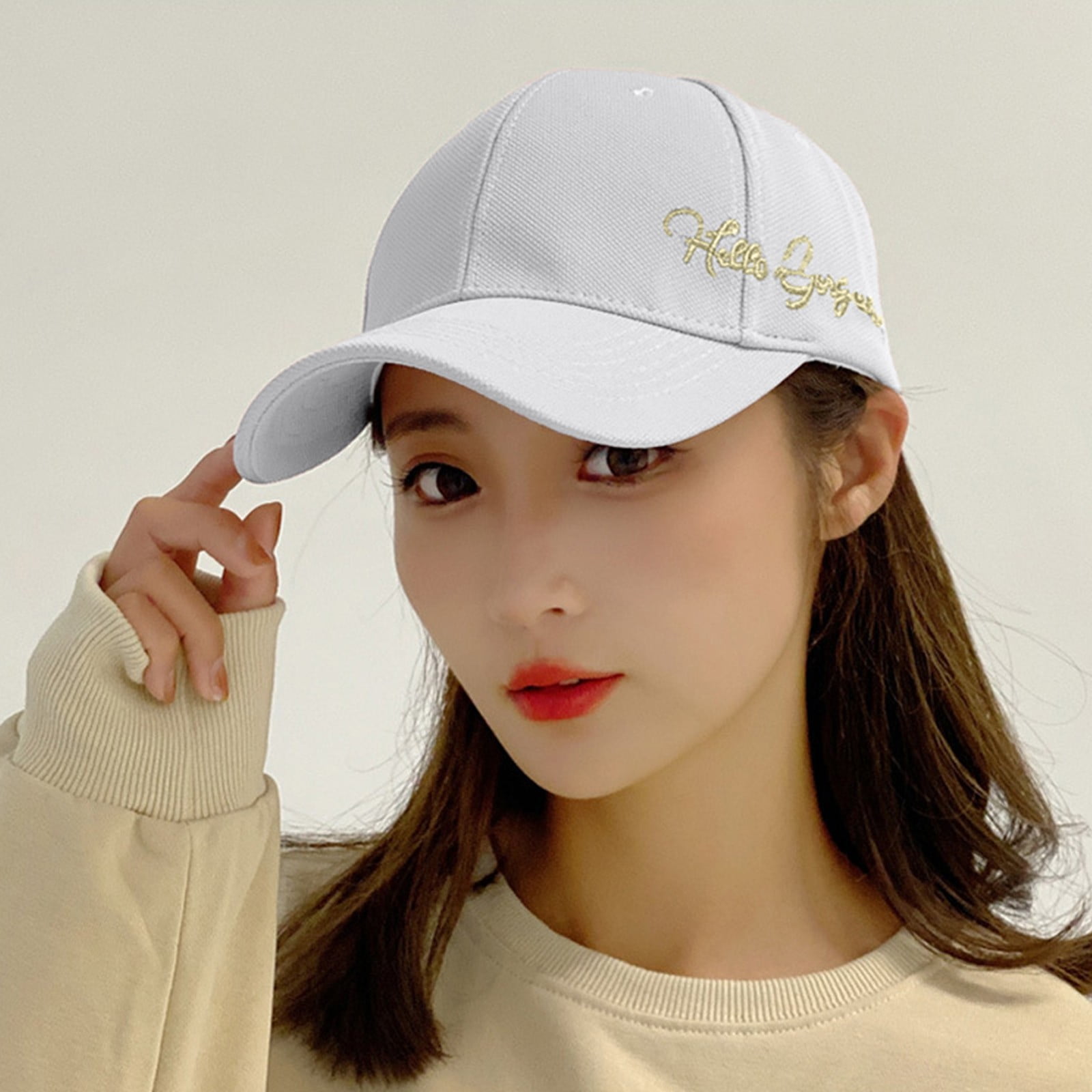 Baseball Sun Hat, Wide Brimmed, Flat Summer, Black/Pink/White, Sun ...