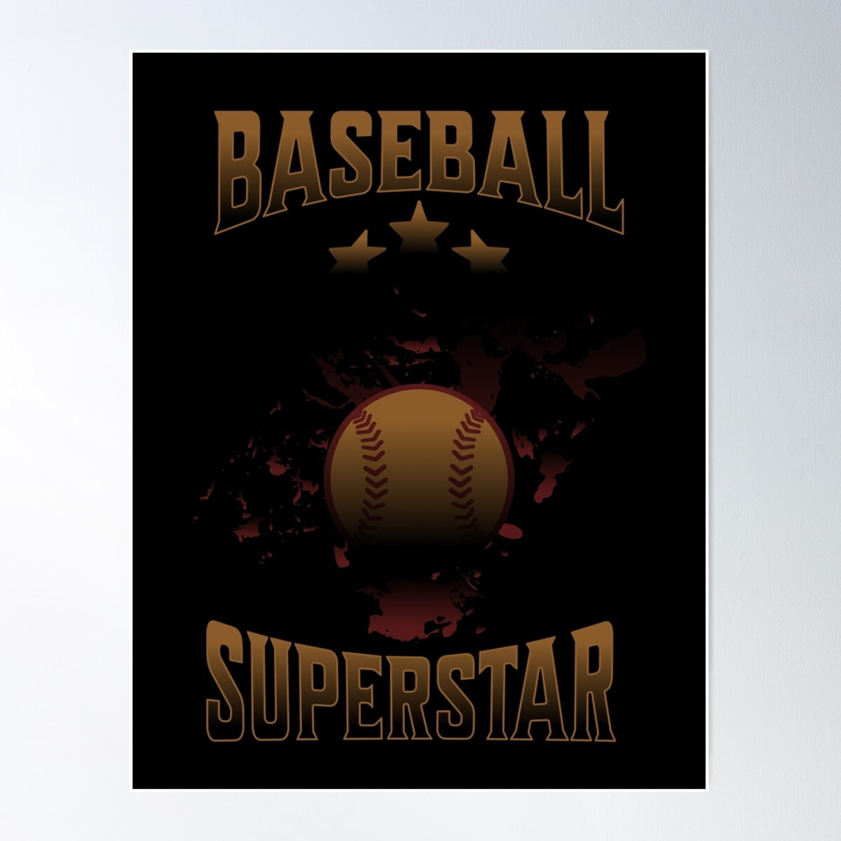 Baseball Superstar Poster Wall Art, Modern Wall Decor For Living Room ...