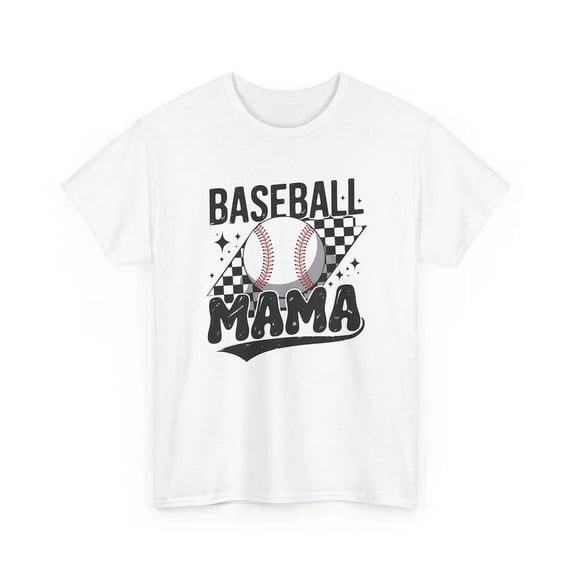 Baseball T-Shirt | Funny Baseball Fan Tee | Checkered Baseball Mama ...