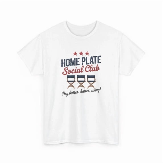 Baseball T-Shirt S-5XL, Baseball Fan Tee, Home Plate Social Club ...