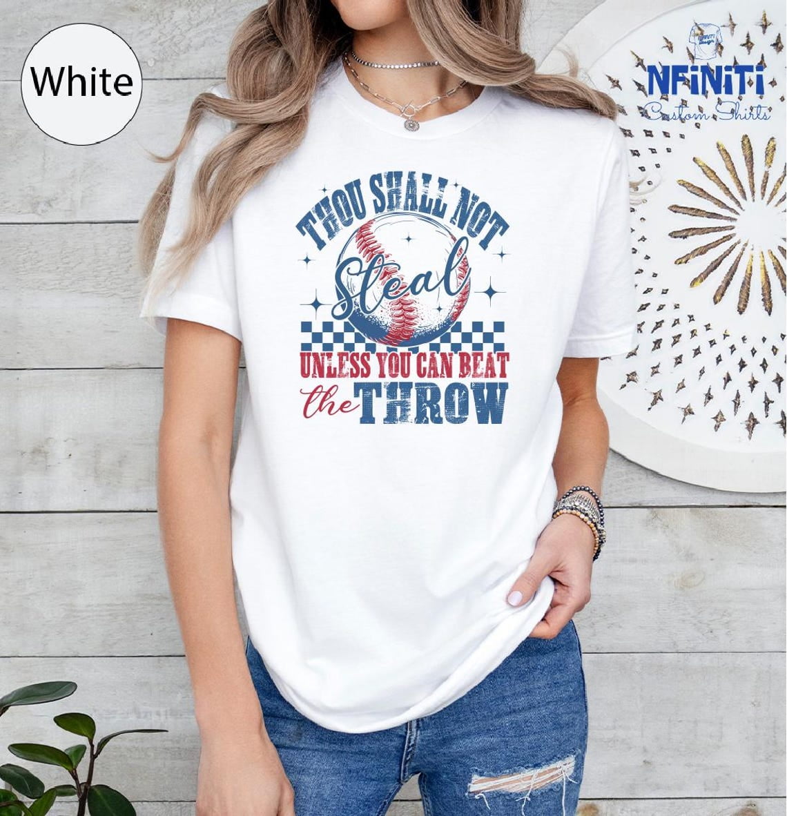 Baseball T-Shirt: Unless You Can Beat The Throw, Game Day Tee All Size ...