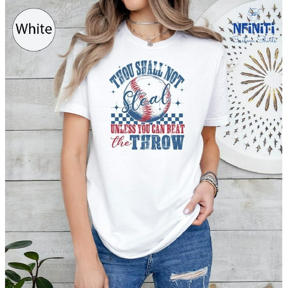 Baseball T-Shirt: Unless You Can Beat The Throw, Game Day Tee All Size ...
