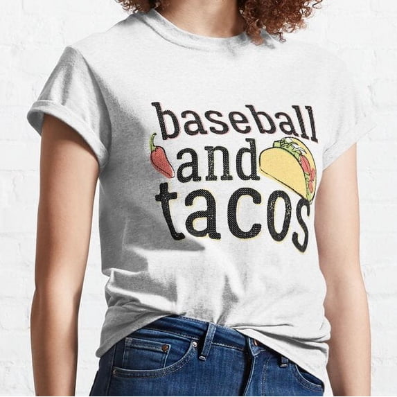 Baseball Tacos And Baseball Black Ball Players Shirt Classic T-shirt ...