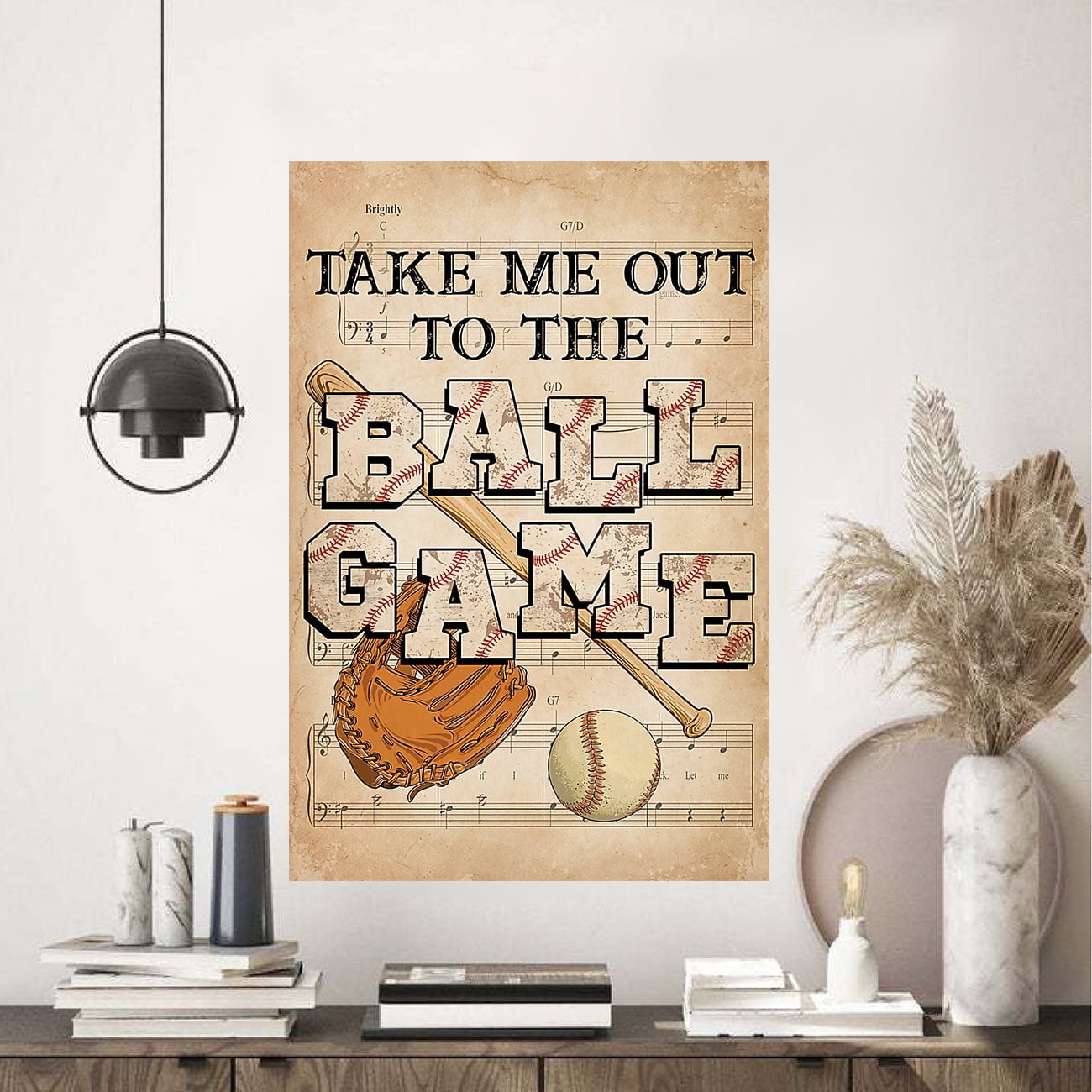 Baseball Take Me Out To The Ball Game Poster Baseball Poster Gift for ...