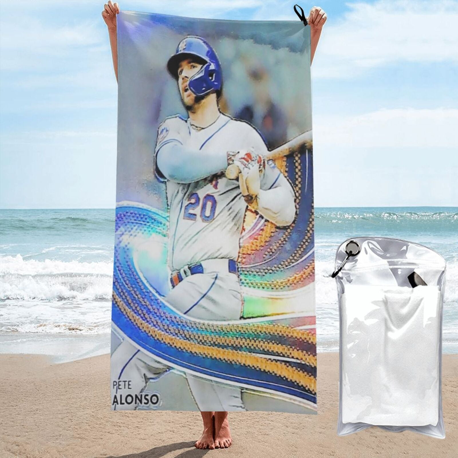 Baseball Team Pete Alonso Theme Microfiber Thin Lightweight Beach ...