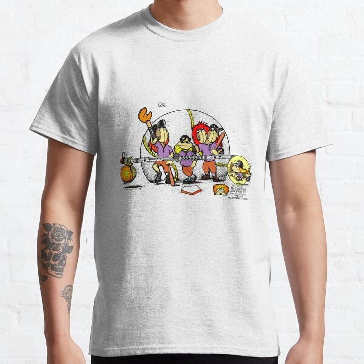 Baseball Team Practice Clamkin Family Cartoon Classic T-shirt - Walmart.com