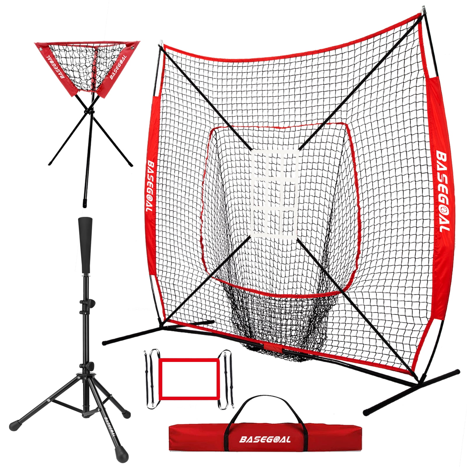 Baseball Tee Set, Baseball Traning Set with 7*7' Backstop Net and ...