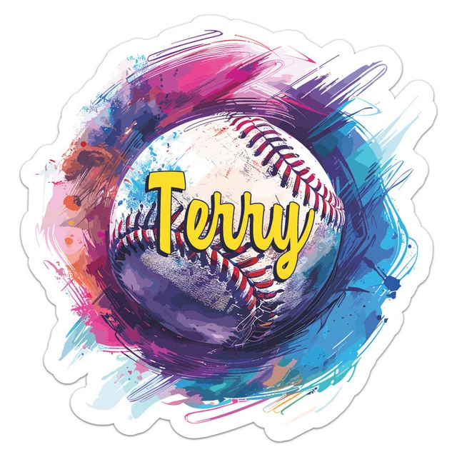 Baseball Terry Sticker Phone Decal Water Bottle Stickers Car Decals ...