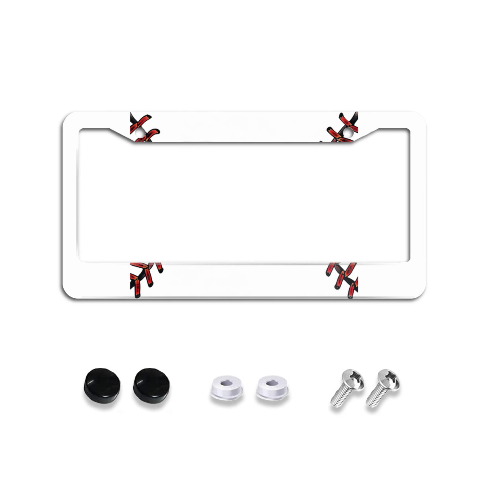 Baseball Texture License Plate Frames for Women Men Car Plate Holder ...