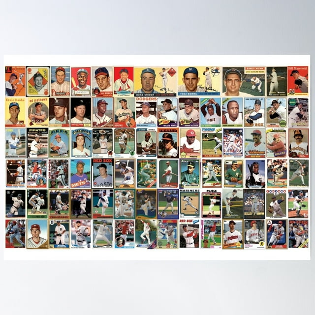 Baseball Through The Years Poster Wall Art, Modern Wall Decor, 24x36 ...