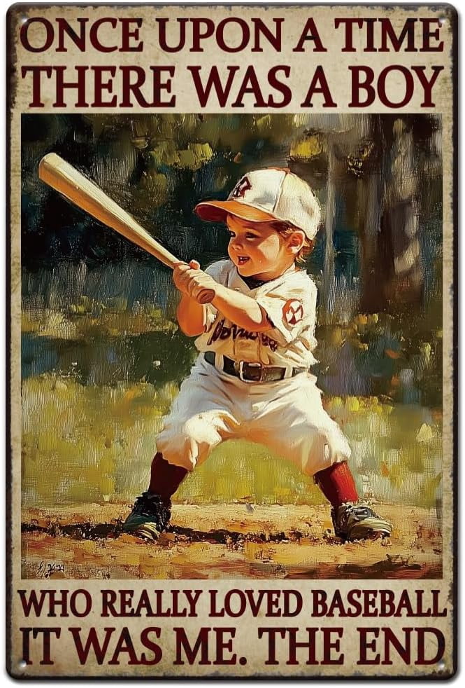 Baseball Tin Signs Baseball Boy Metal Tin Signs A Boy Who Really loved ...