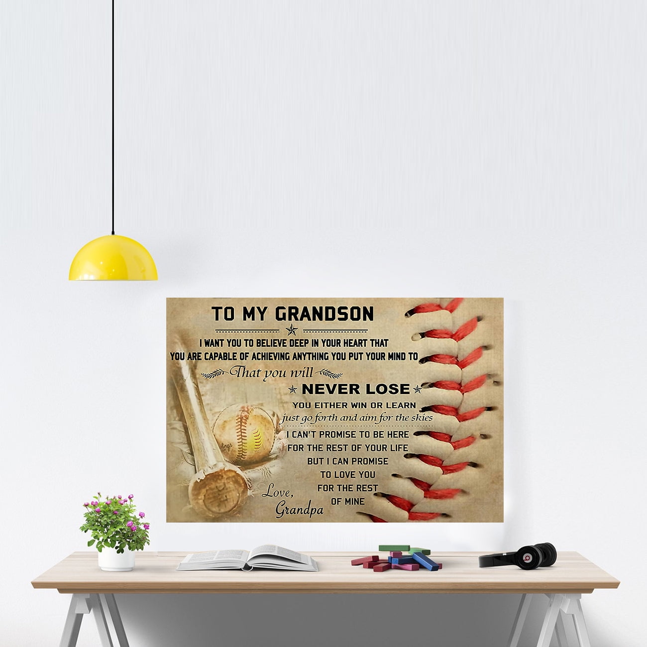 Baseball To My Grandson Poster Baseball Poster Gift for baseball Lover ...