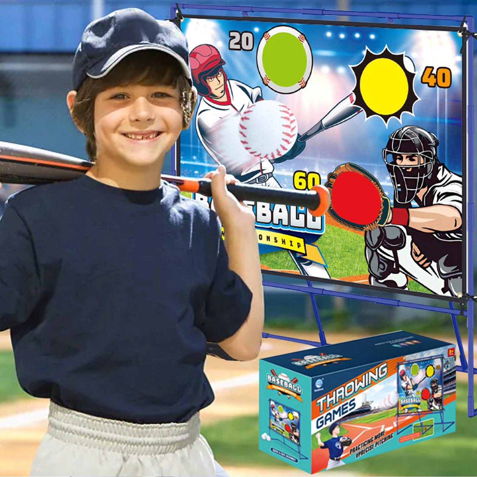 Baseball Toss Games Set Backyard Mini Baseball Throwing Target Toy with ...