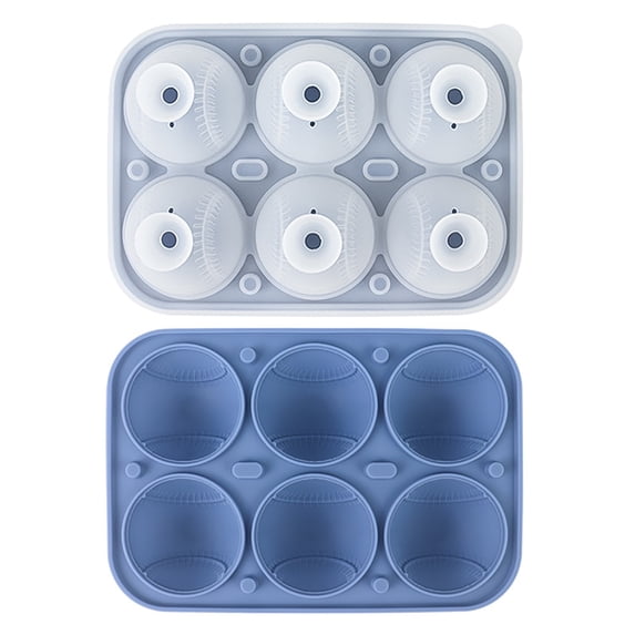 Baseball Tray With Lid 3D Baseball Silicone Ice Slow Melting Spherical ...