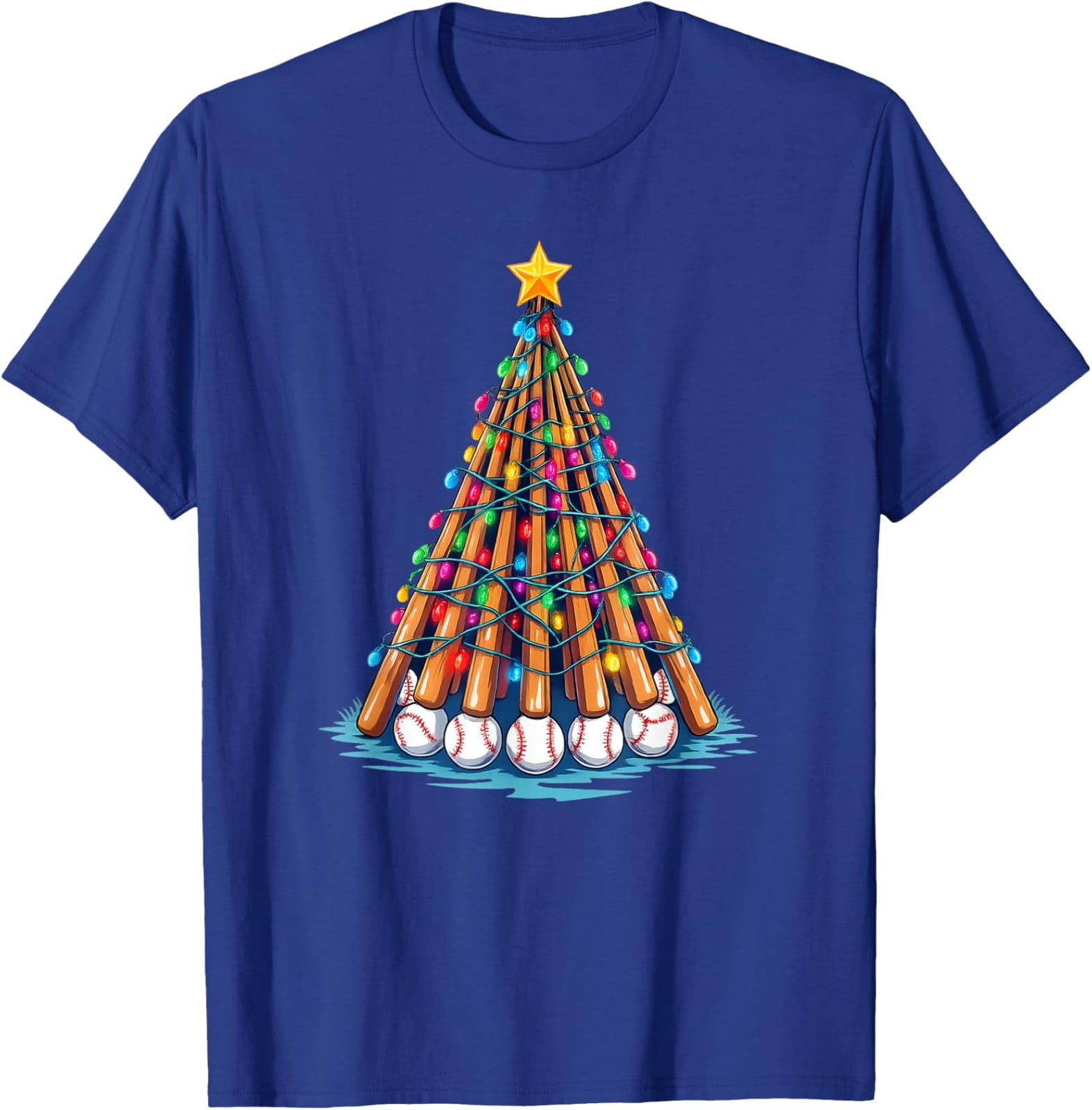Baseball Tree Light Baseball Player T-Shirt - Walmart.com