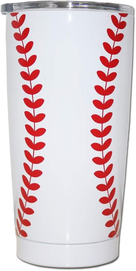 Baseball Tumbler Cup 20OZ Sports Travel Coffee Mug with Lid Insulated ...