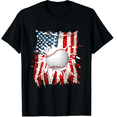Baseball US Flag Patriotic Sports 4th Of July Unisex T-Shirt - Walmart.com