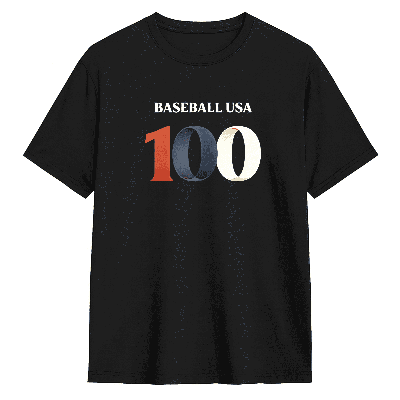 Baseball USA 100 Retro Graphic Tee for Men, Funny Gym Cotton Short ...