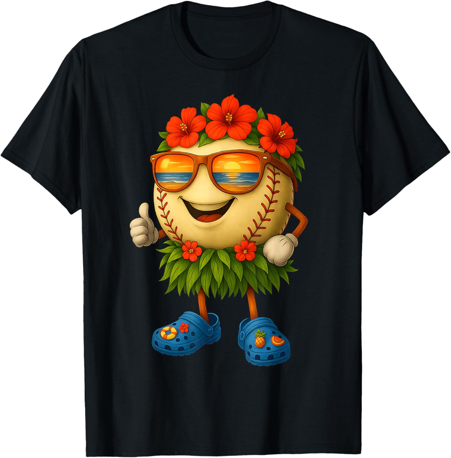 "Baseball Uncle's Tropical Vacation" Fun Men's Short-Sleeve T-Shirt ...