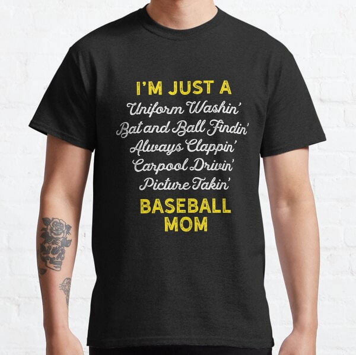 Baseball Uniform Washin Baseball Mom Yellow White Ball Players Classic ...