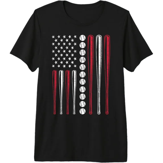 Baseball Usa American Flag Tri-Blend T-Shirt , Vintage T-Shirt ...