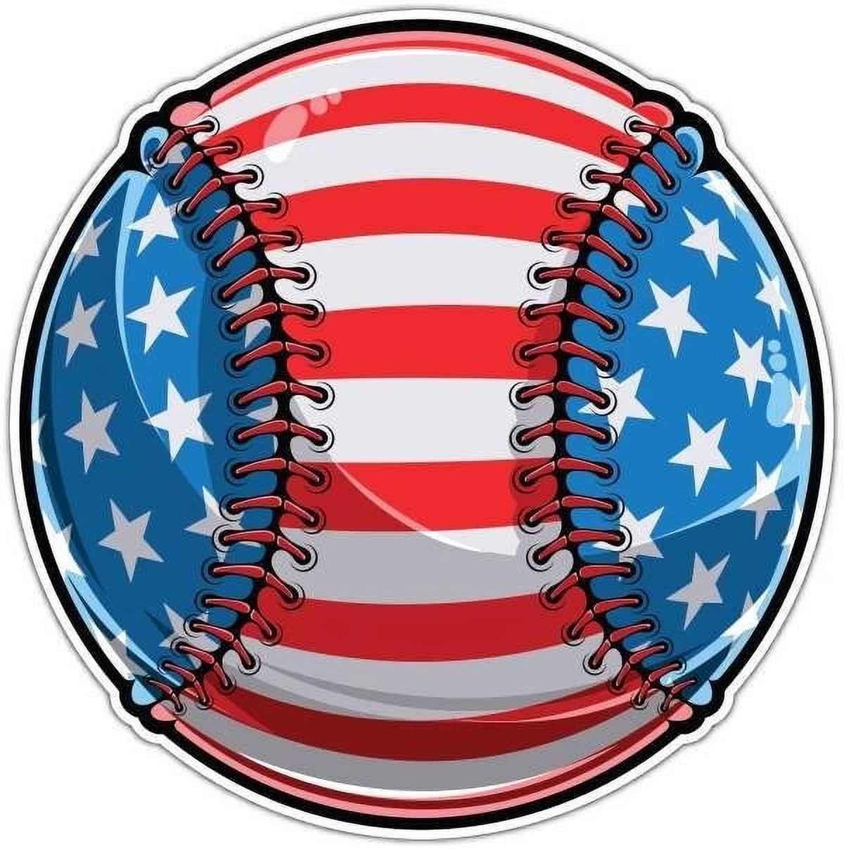 Baseball Usa Flag Ball Patriotic America Car Window Stickerphone Decal ...