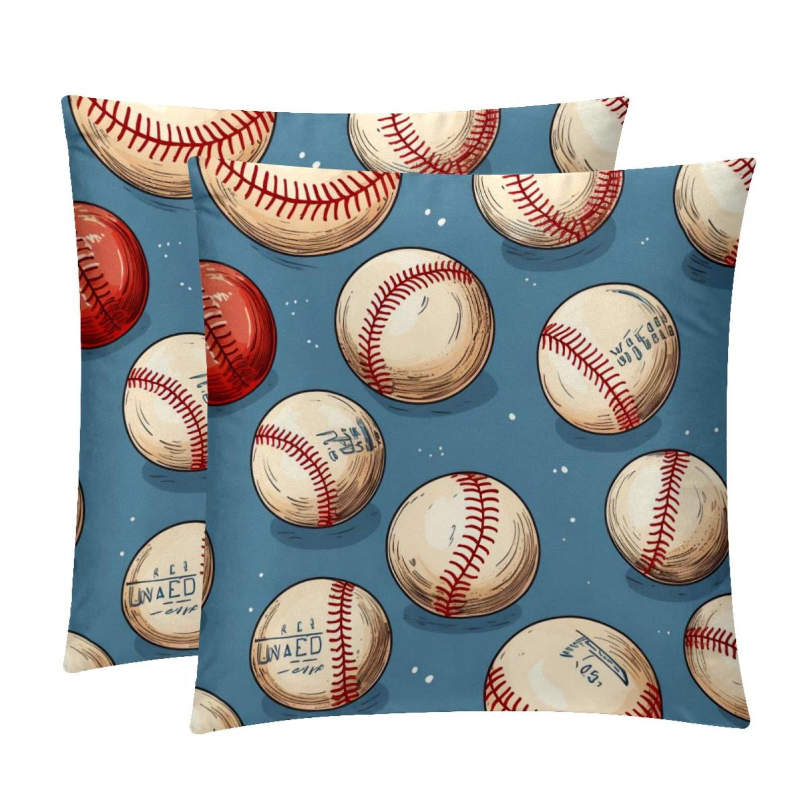 Baseball Velvet Bed Pillow Throw Covers Pillow Inserts Throw Pillows ...