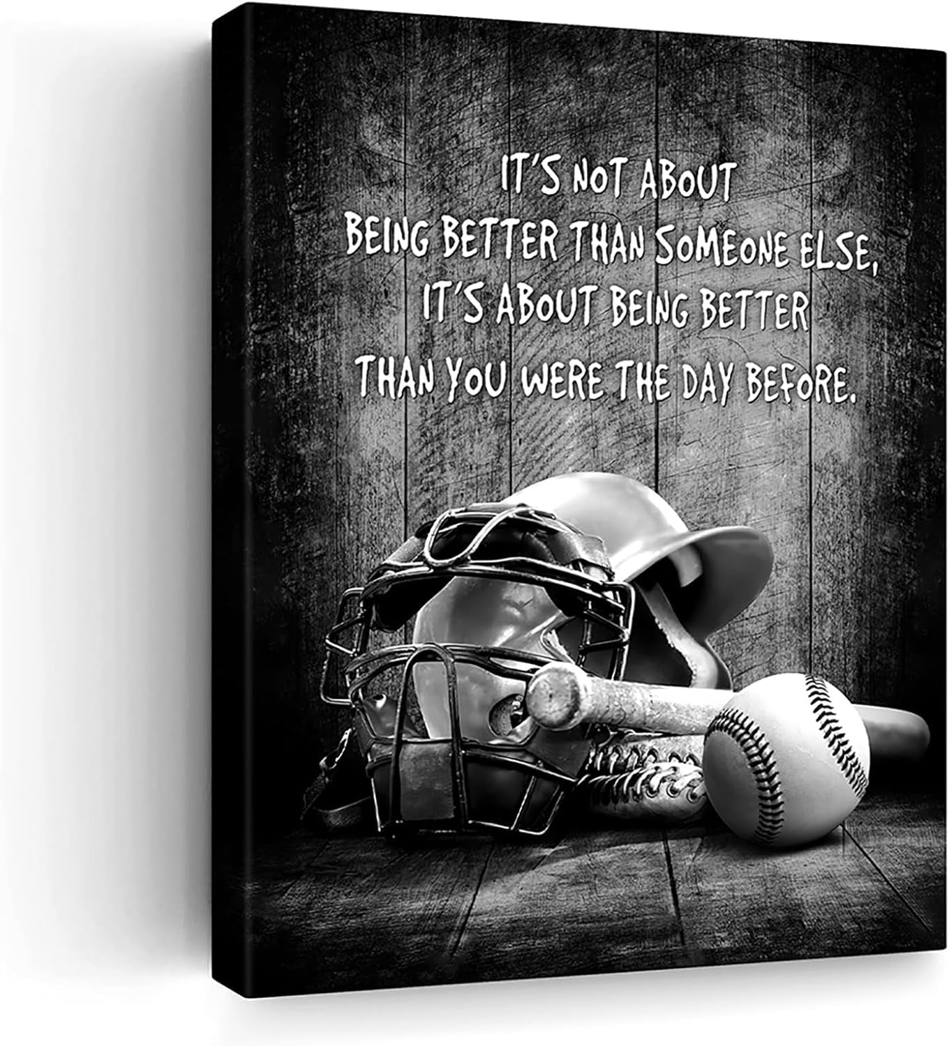 Baseball Wall Art Black and White Motivational Baseball Pictures for ...