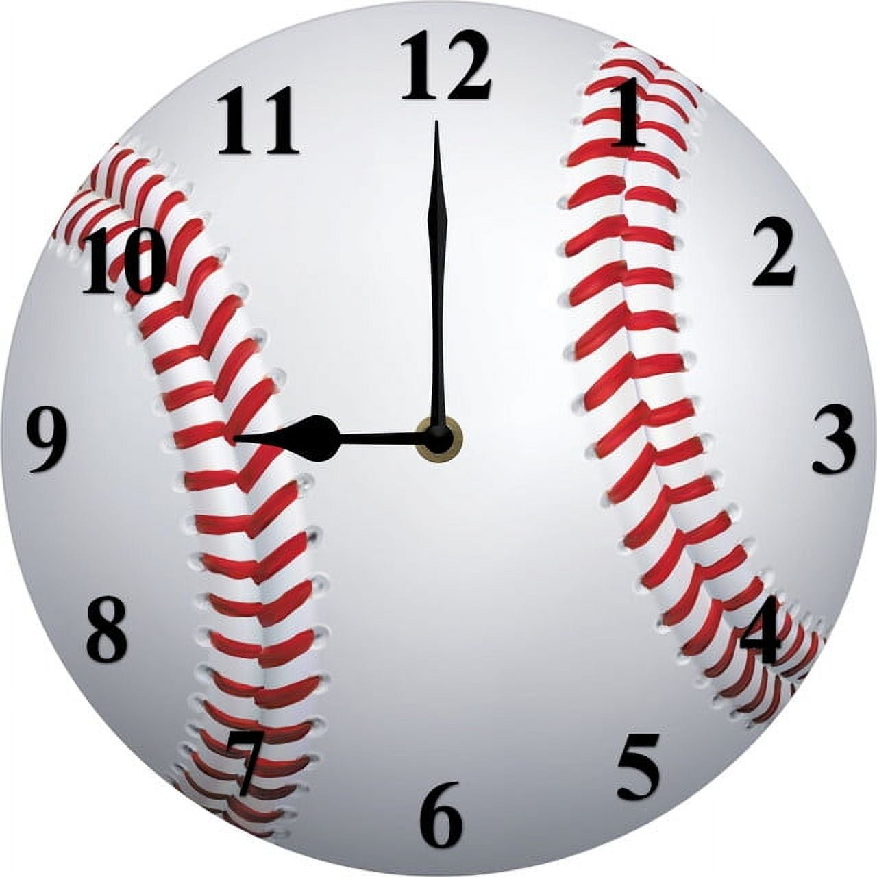 Baseball Wall Clock Baseball Gift For Boys Sports Theme Decor 10 Inches ...