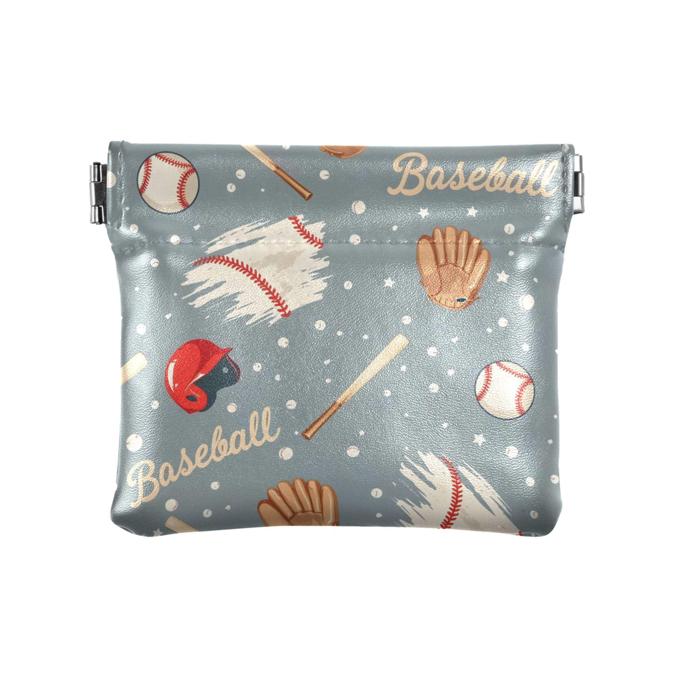 Baseball Wallet Small PU Leather Change Pouch Wallet for Women ...