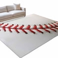 Baseball Washable Rug 4x6 Area Rug for Living Room Bedroom Non Slip ...