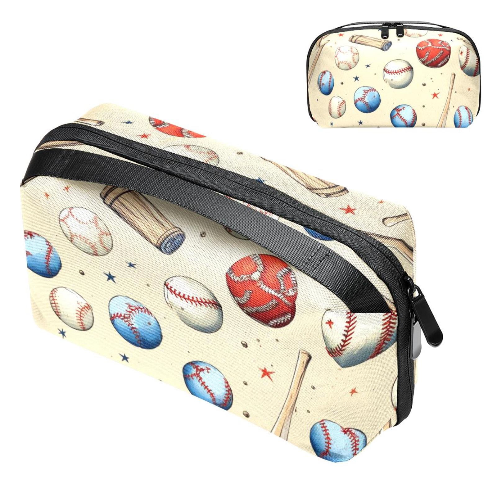 Baseball Waterproof Oxford Fabric USB Case with Storage Pouch, Charger ...