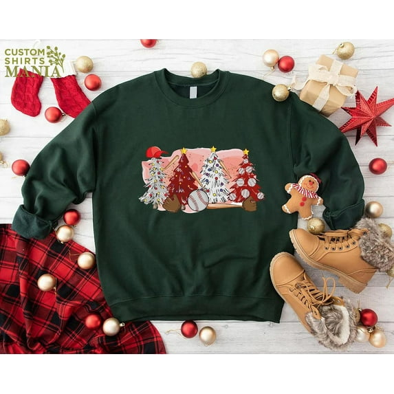 Baseball Winter Tree Sweatshirt, Winter Tree Sweater, Winter Baseball ...