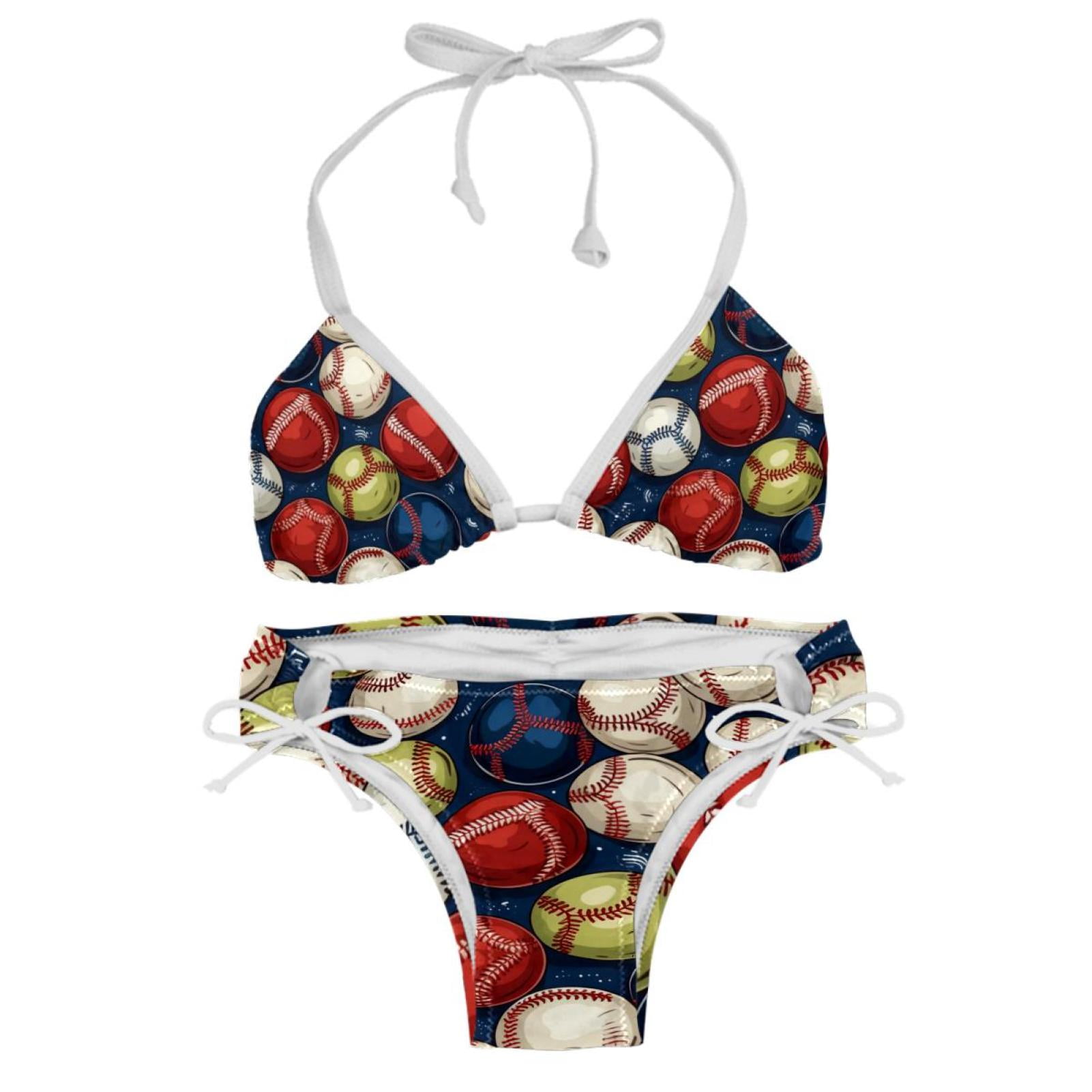 Baseball Women's Swim Suit Bikini Set with Detachable Sponge and ...