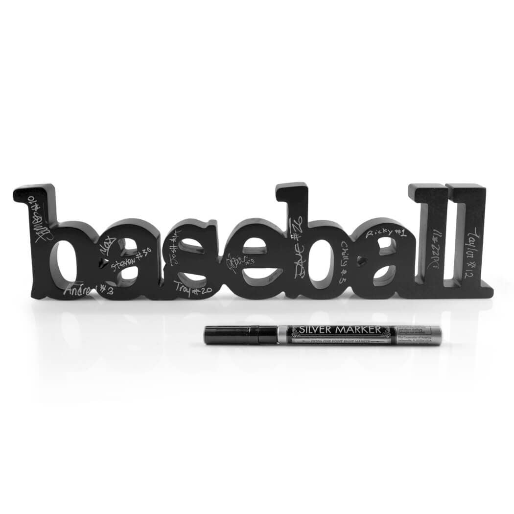Baseball Wood Words Ready to Autograph | Baseball Sign & Decor ...