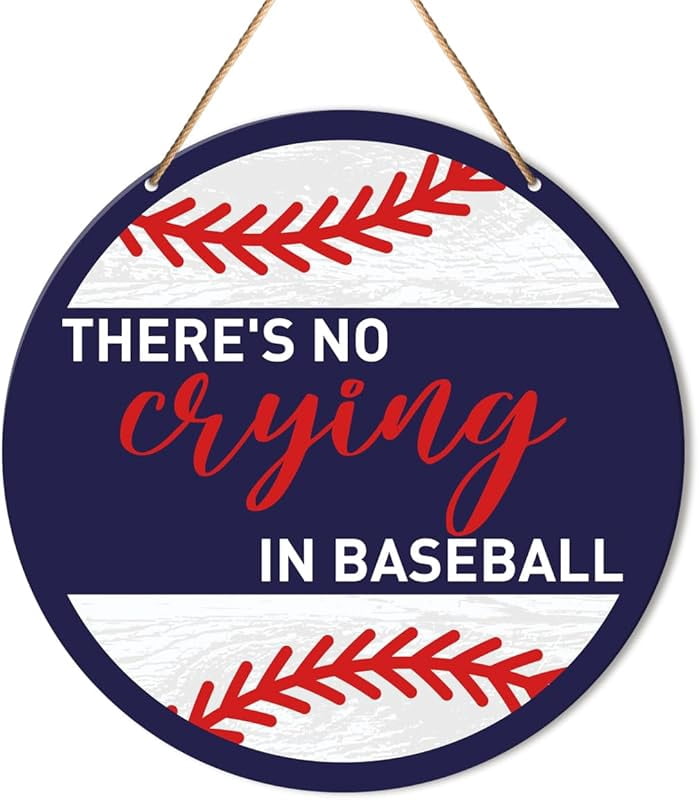 Baseball Wooden Door Signs Wall Decor, Baseball Hanging Sign Decor ...