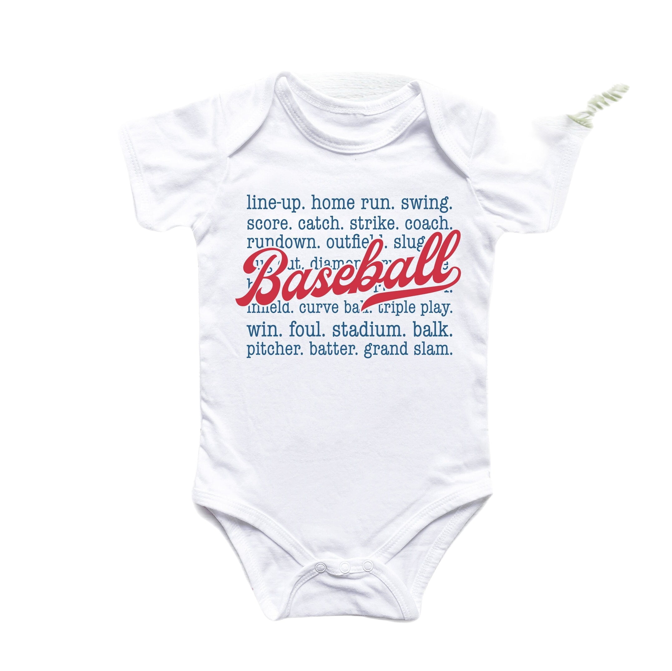 Baseball Words - Baby Boy Girl Clothes Infant Bodysuit Funny Cute ...