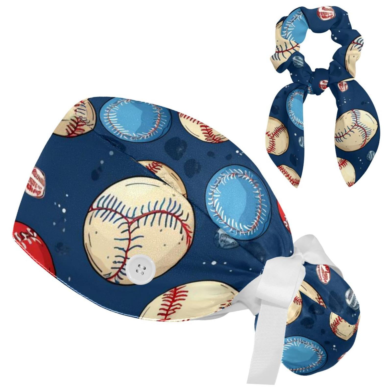 Baseball Working Cap with Button & Sweatband Adjustable Unisex Tie Back ...